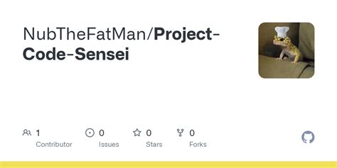 Github Nubthefatman Project Code Sensei