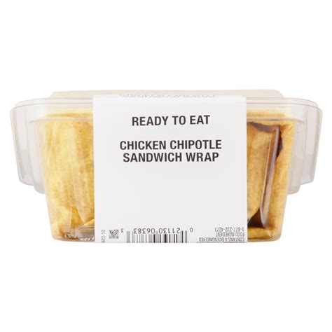 Safeway Signature Cafe Sandwich Wrap Chicken Chipotle Same Day