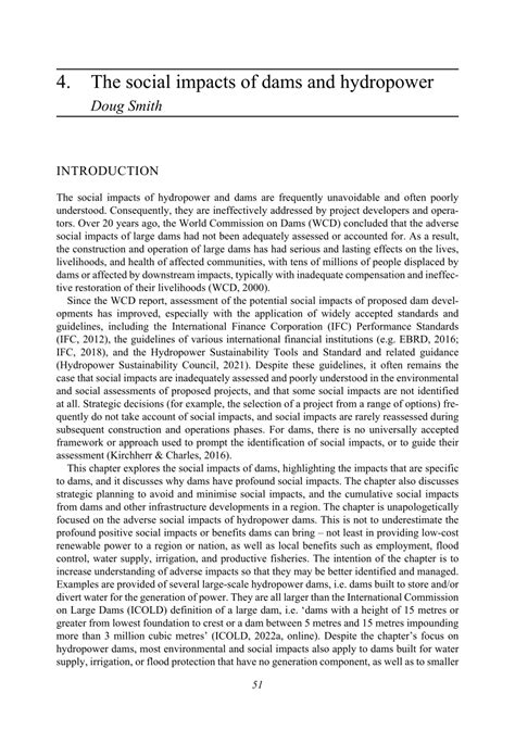 Pdf The Social Impacts Of Dams And Hydropower