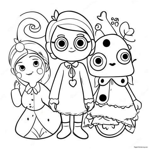 Whimsical Indie Characters Coloring Page 11282 9332