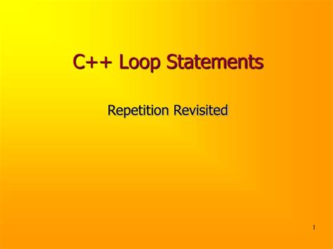 Ppt C Loop Statements Powerpoint Presentation Free Download Id9619342
