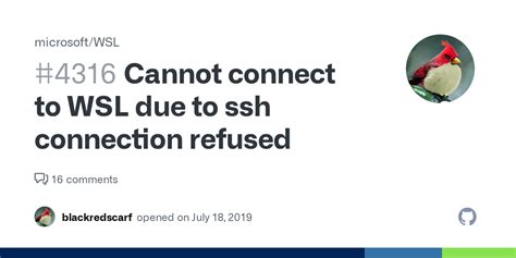 Cannot Connect To WSL Due To Ssh Connection Refused Issue Microsoft WSL GitHub