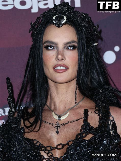 Alessandra Ambrosio Sexy Seen Showcasing Her Hot Tits And Legs At The CARNEVIL Halloween Party