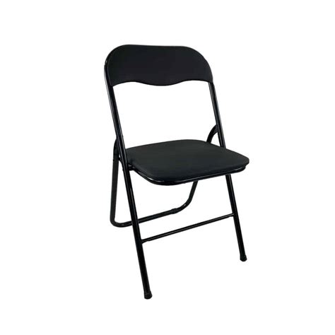 Silla Plegable Negra Acolchada Calas