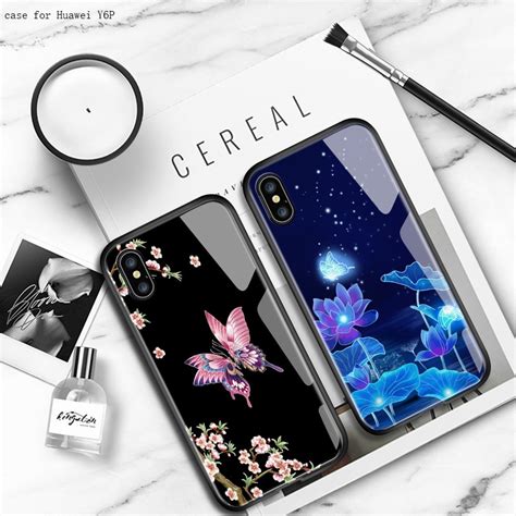 Huawei Y5P Y6S Y9S Y5 2018 Y6 Pro 2019 Prime 2020 For Hard Casing Butterfly Flower Floral Phone
