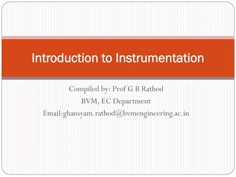 Introduction To Instrumentation Pdf