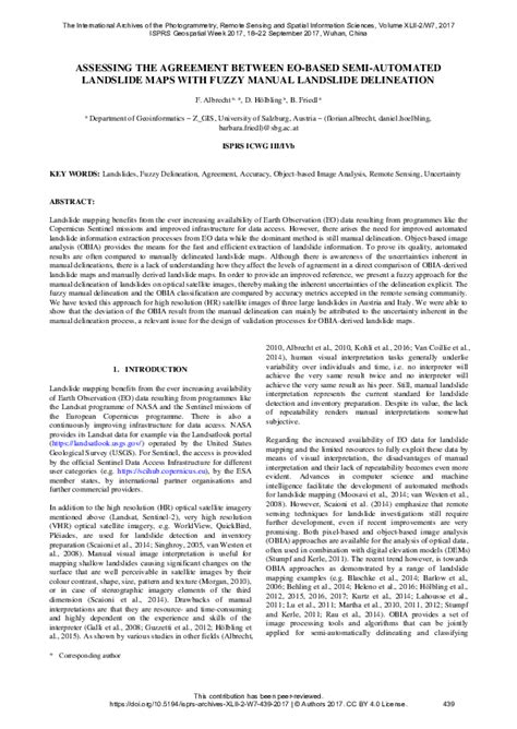 Pdf Assessing The Agreement Between Eo Based Semi Automated Landslide