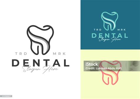 현대 간단한 개요 치과 로고 아이콘 상징 벡터 일러스트 레이 션 디자인 로고에 대한 스톡 벡터 아트 및 기타 이미지 로고