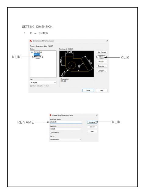 Setting Dimension Pdf