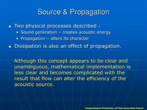 Ppt Computational Prediction Of Flow Generated Sound Powerpoint Presentation Id1043554