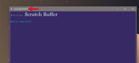 Is It Possible To Make Emacs Showing The Name Of The Active Buffer Here I Recall Ive Seen