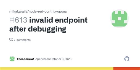 Invalid Endpoint After Debugging · Issue 613 · Mikakarailanode Red