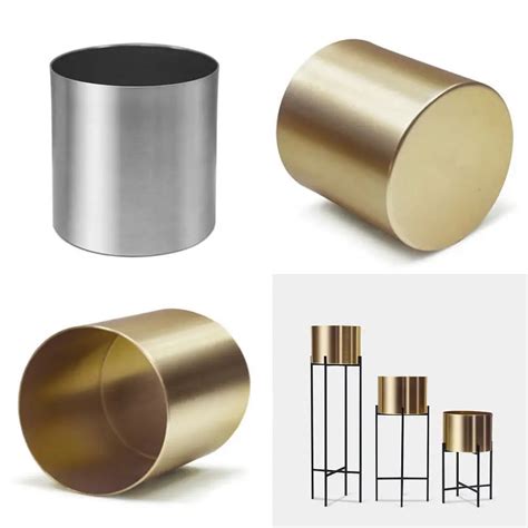 1х металлический цветочный горшок из нержавеющей стали Кованая