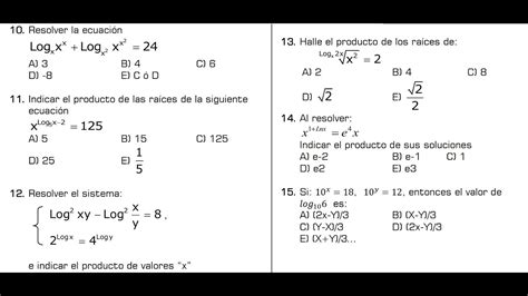 Ejercicios Resueltos De Logaritmos Youtube