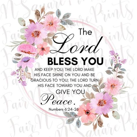 Numbers 6 24 26 Niv Png File For Sublimation The Lord Bless You Png
