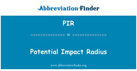 Pir Significa Radio Impacto Potencial Potential Impact Radius