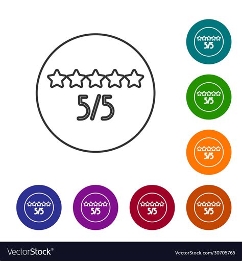 Black Line Consumer Or Customer Product Rating Vector Image