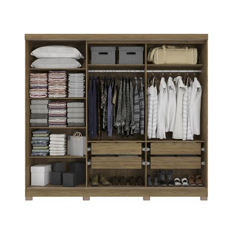 Guarda Roupa 5p Kappesberg 4gv Nogueira Macadamia Verde Oliva