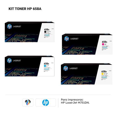 Kit Toner Hp 658a Para M751 • Nuevo