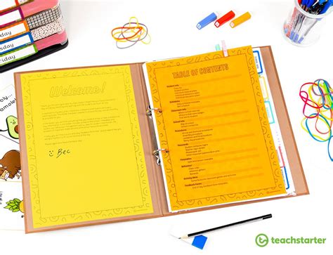 Relief Teaching Folder Templates For Classroom Teachers Teach Starter