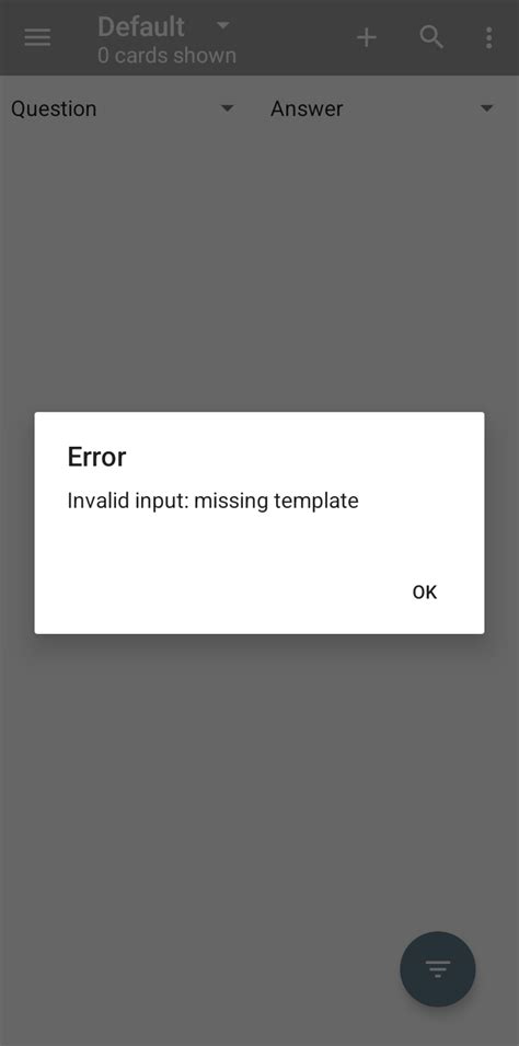 Bug Change A Card Type Leads To An Error Issue Ankidroid Anki Android GitHub