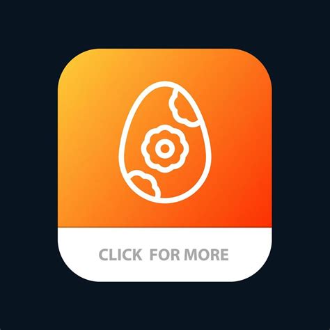 Egg Easter Flower Mobile App Button Android And Ios Line Version 18023106 Vector Art At Vecteezy
