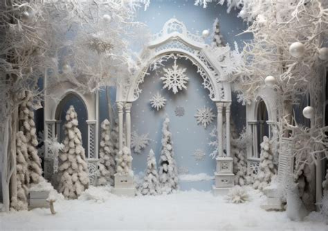 Premium Ai Image Produce A Winter Wonderland Backdrop