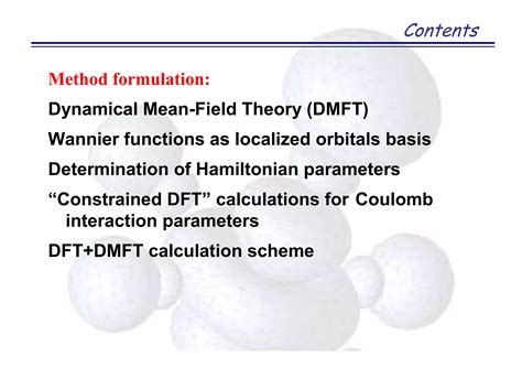 Density Functional And Dynamical Mean Field Theory Dft Dmft Method And Its Application To Real