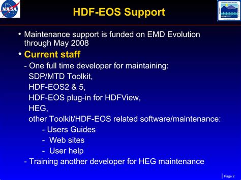 HDF EOS Maintenance Current Development And Tools PPT Computing Technology Computing