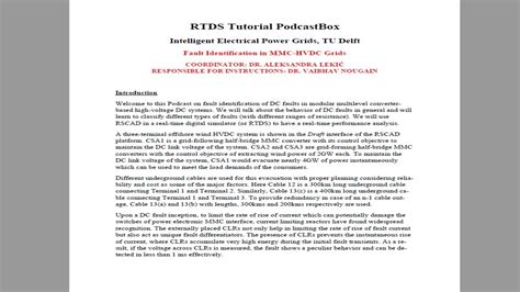 T1 Fault Identification In Mmc Hvdc Grids Transcript Ieee Resource
