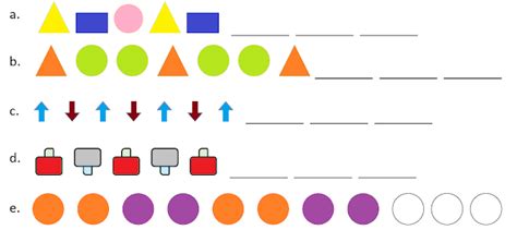 Patterns Worksheet For Class