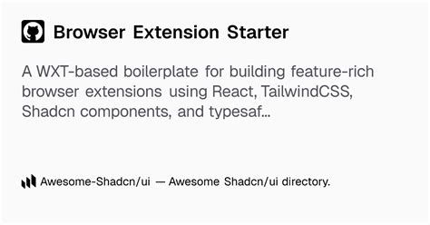 Browser Extension Starter Kickstart Your Browser Extension With Wxt
