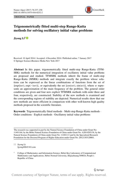 Trigonometrically Fitted Multi Step Runge Kutta Methods For Solving