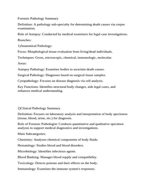 Forensic Pathology Summary Sem 6 Pdf Pathology Stomach