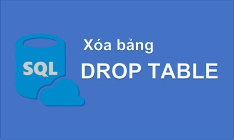 Mệnh đề Drop Table Xóa Bảng Khỏi Db Sql