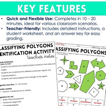 Classifying Polygons Identification Activity High Babe Geometry