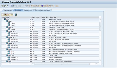 GAR SAP Tcode Display Structure Of Local DBs