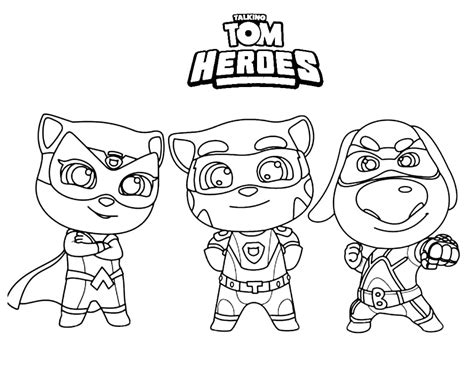 Talking Tom Heroes Printable Coloring Page Download Print Or Color