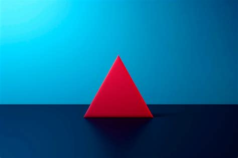Free Photo 3d Rendering Of Red Triangle