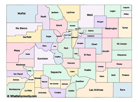 Colorado County Map And County Lookup What County Am I In