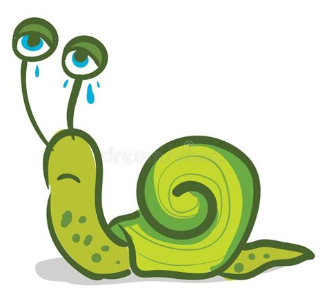 Snail Crying Bitterly Stock Illustration Illustration Of Comics 72227943