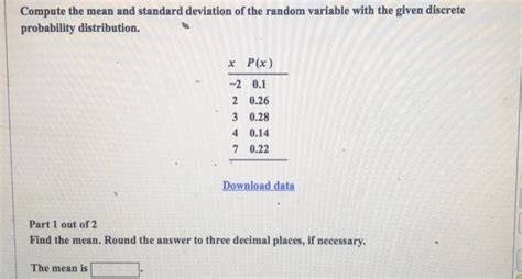 Solved Determine Whether The Random Variable Described Is