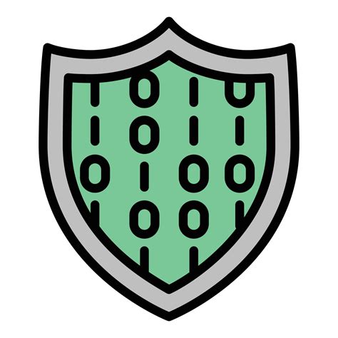 Digital Shield Icon Outline Vector Internet Security 14383909 Vector Art At Vecteezy