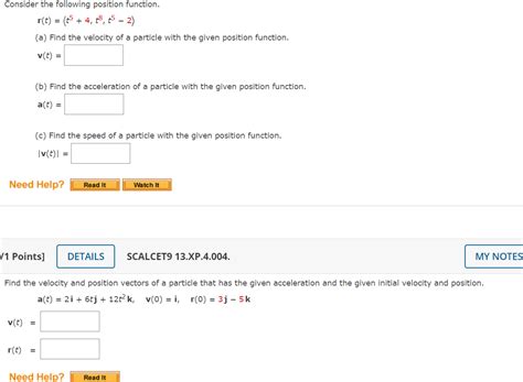 solved consider the following position function r t 5