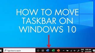 How To Move Taskbar On Windows Doovi