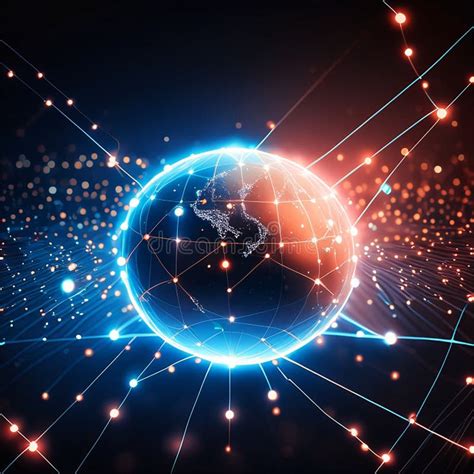 Abstract Technology Background Network Connection Structure Big Data Vector Illustration