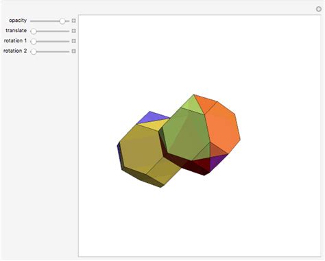 Dissection Of Two Truncated Octahedra Into A Cube Wolfram Demonstrations Project