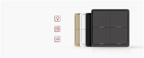 Zigbee Wall Remote 4 Button Battery Scene Switch