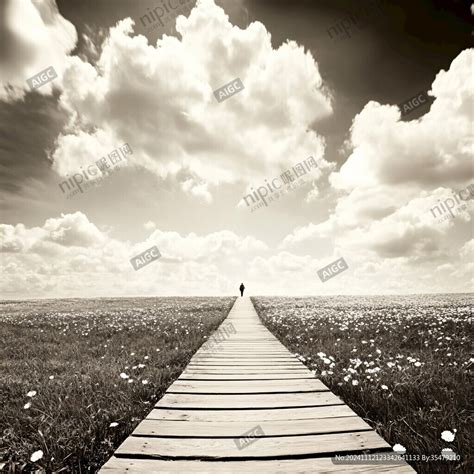 Ai创作图漫步人生路 小道背景图 蓝天白云木栈道 一个人的路 新唯美小路 孤独人生路 通向天边的道路 通往希望的大道 通往天边的路 一个人的道路 横向木板路 在路上图片素材下载 孤独的脚步