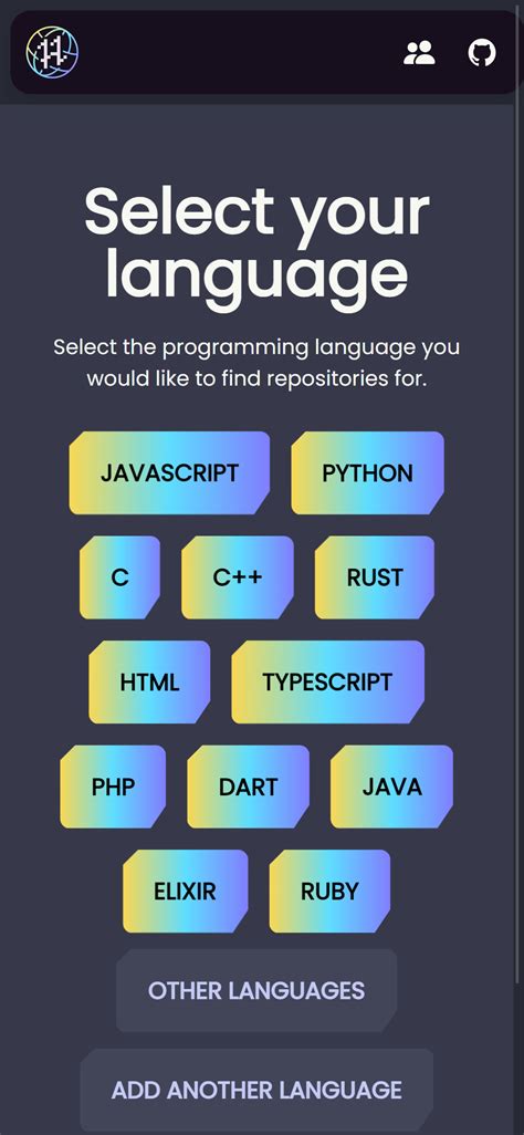 Add Icons For Language Buttons Issue Max Programming Hacktoberfest Projects GitHub